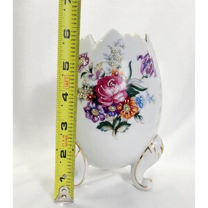 Napco Hand Painted Floral Egg Vase Porcelain - Etsy