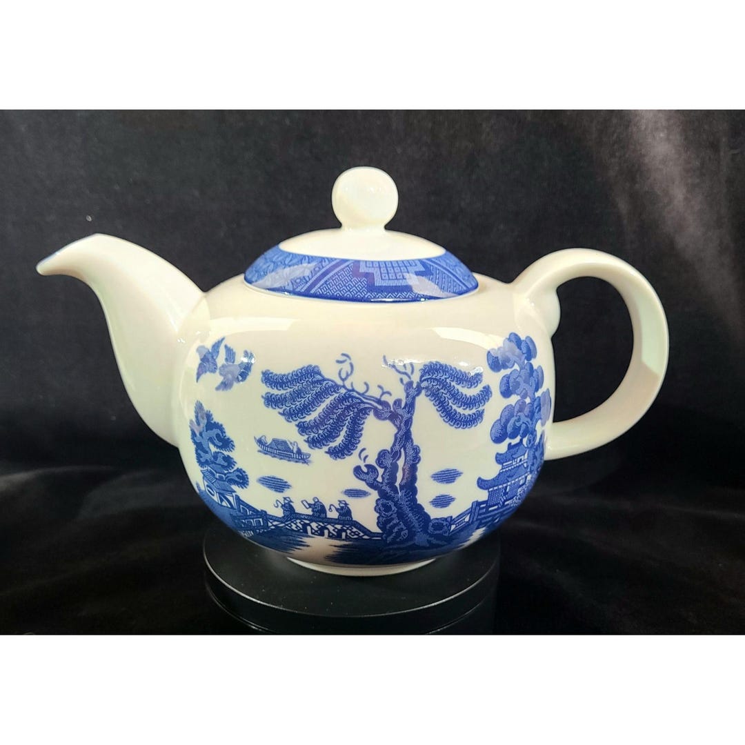 Royal Doulton Real Old Willow Teapot, Mint - Etsy