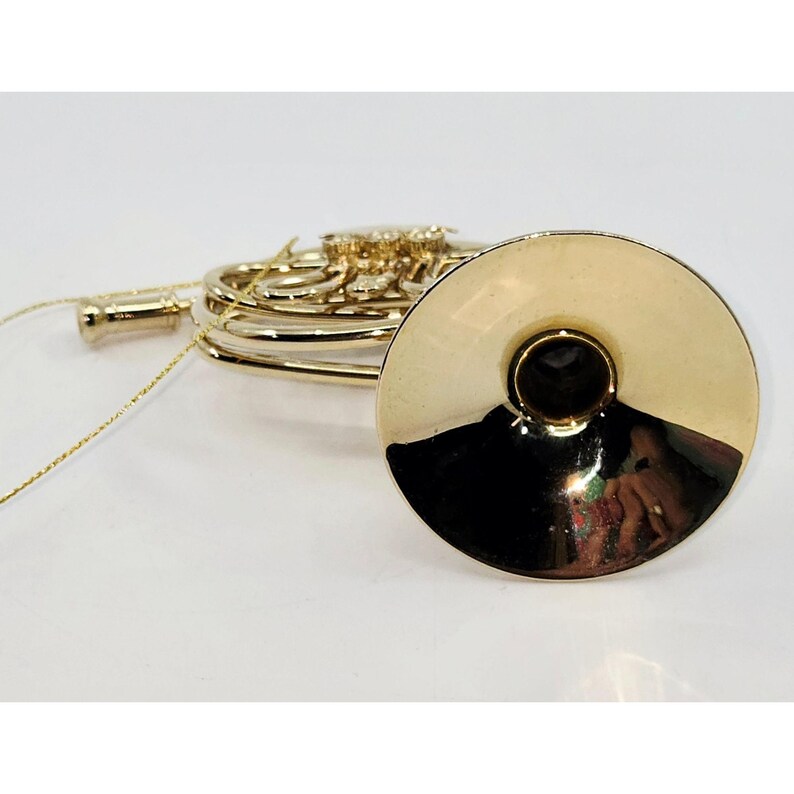 Miniature Gold French Horn Christmas Ornament 4" Musical Instrument ...