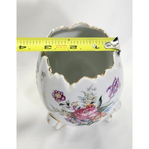 Napco Hand Painted Floral Egg Vase Porcelain - Etsy