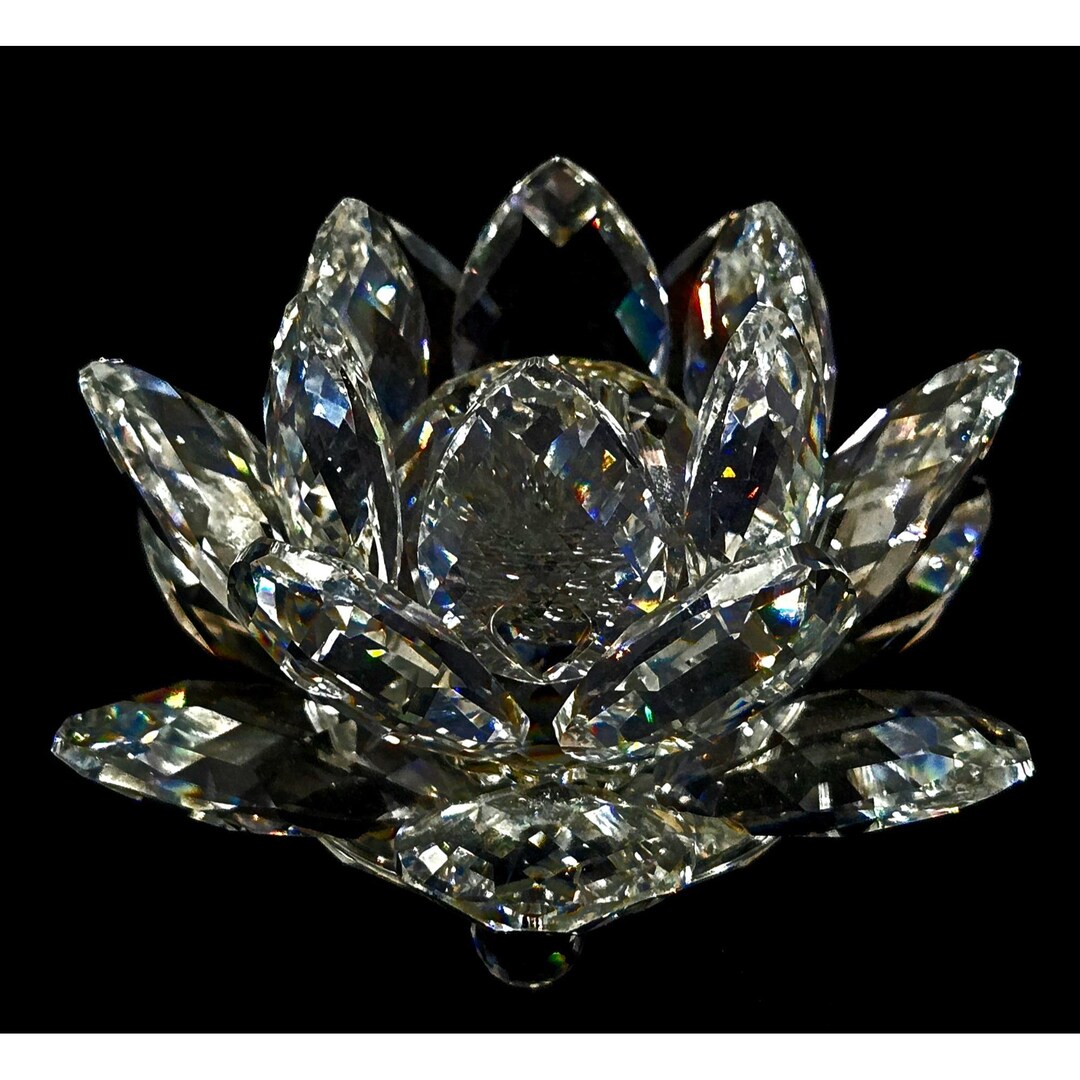Swarovski Crystal Lotus Flower Candleholder 3 - Etsy