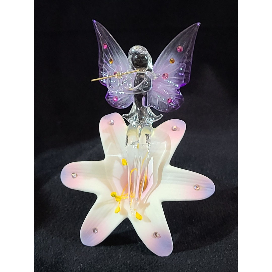 Glass Baron Hand Blown Glass Purple Fairy Like New - Etsy