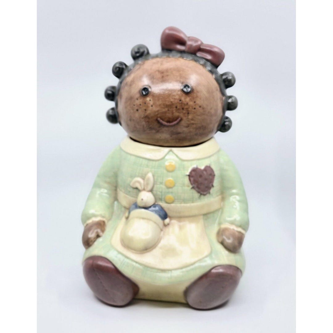 Vintage Treasure Craft Spice Rag Doll Girl Ceramic Cookie Jar USA 14" X ...