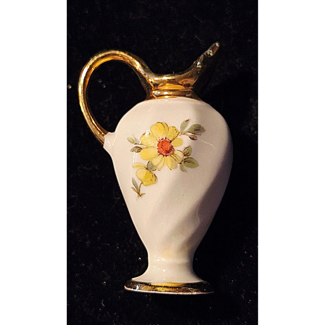 Limoges Fine Porcelain Miniature Pitcher. Miniatures, Doll House Decor ...