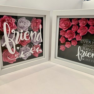 Friendship Shadow Box Frame - Etsy UK