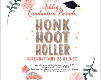 Drive-by Retirement Party Invitation, Drive by Parade, Social ...