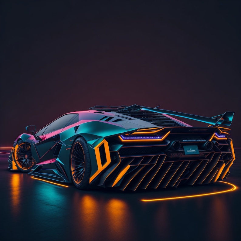 Buy Lamborghini AI Printable AI Generated Car Art Print Online in India ...