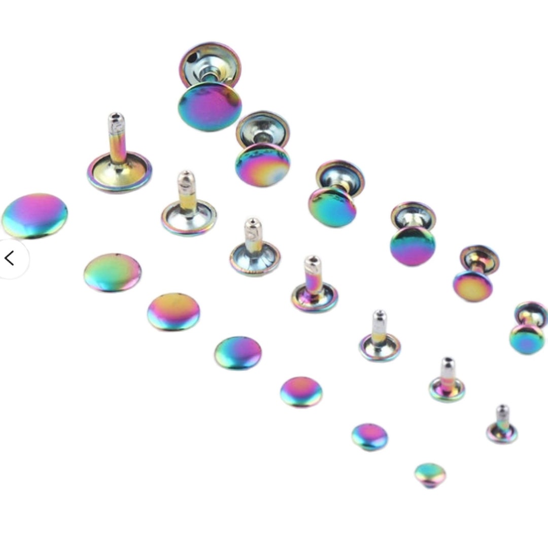 Rainbow Double Cap Rivets,metal Button Round Jewelry Rapid Rivet,rivet ...