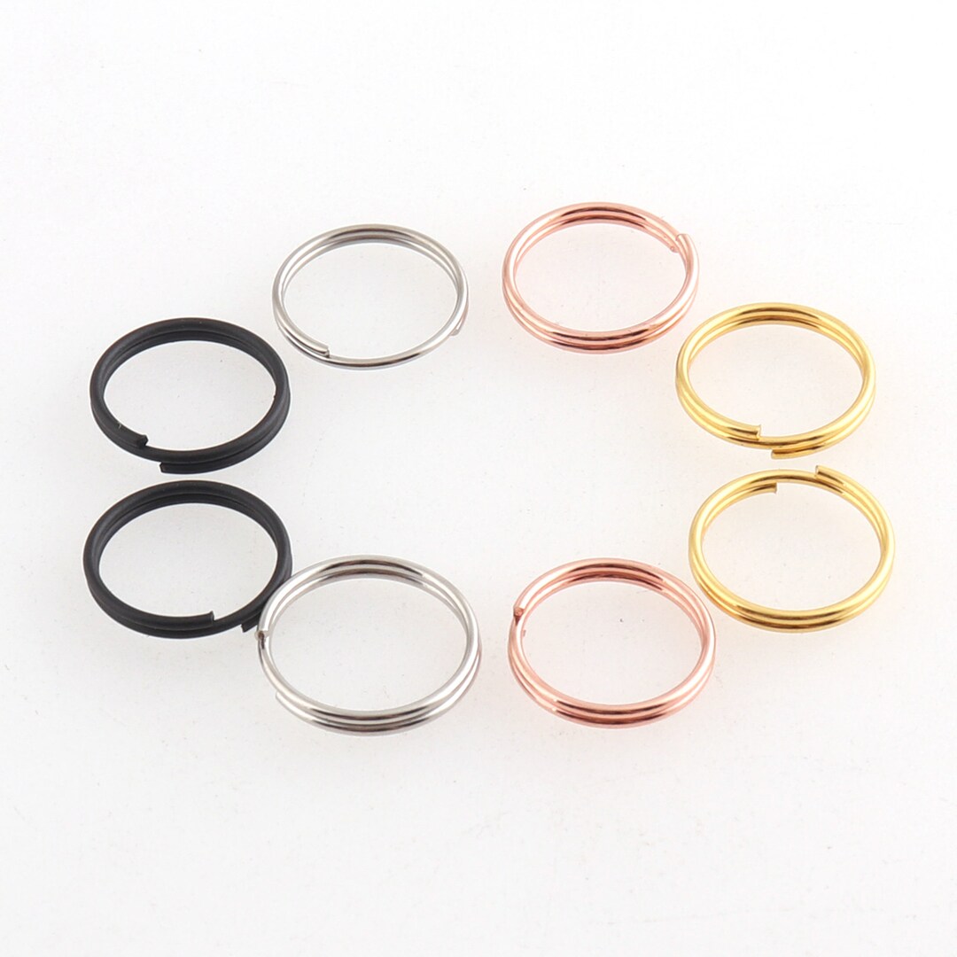 100pcs Mix Colors Key Rings Split Key Rings for 12mm Metal Key Chain ...