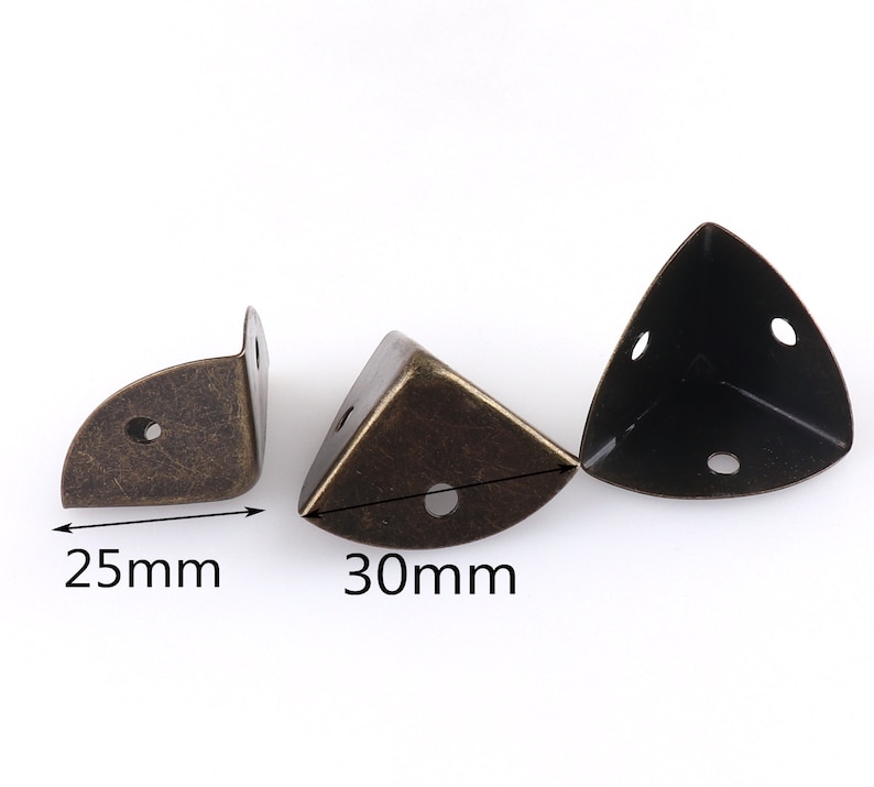 Pack of 4 Metal Case Protector Cast Iron Rustic Decorative Corner Large ...