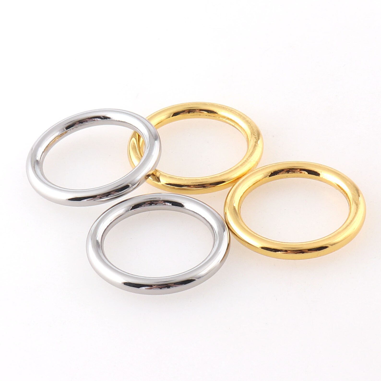 Gold/silver O Rings 19mm Inner Small O-rings Buckles Jewelry Making ...