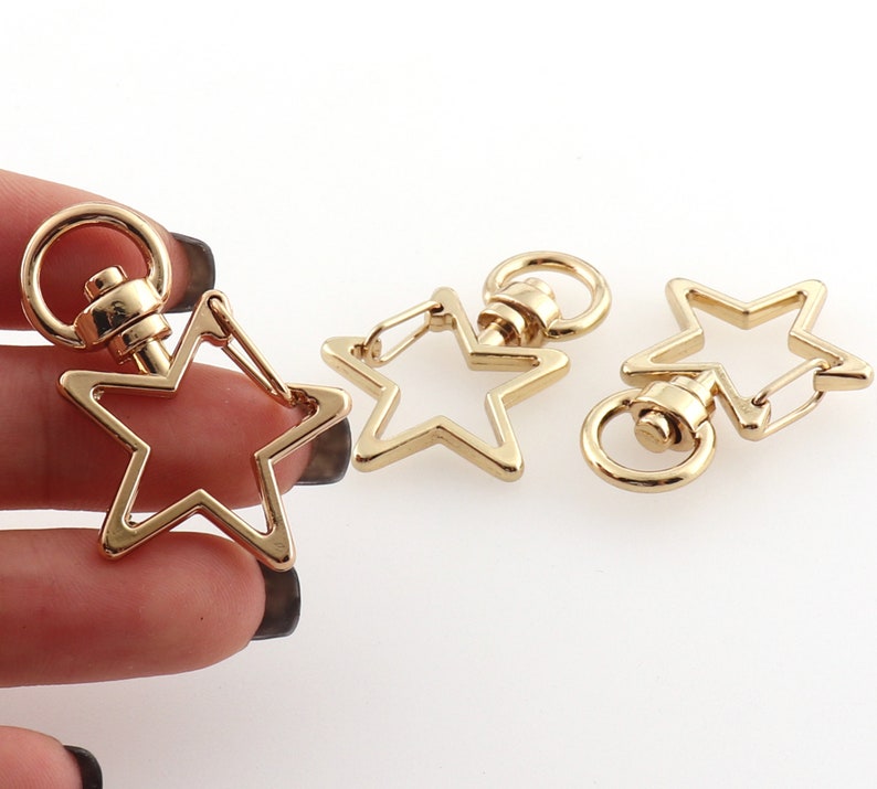 Star Shape Swivel Clasp Lobster Swivel Clasps Clips Bag Key Ring Hook ...