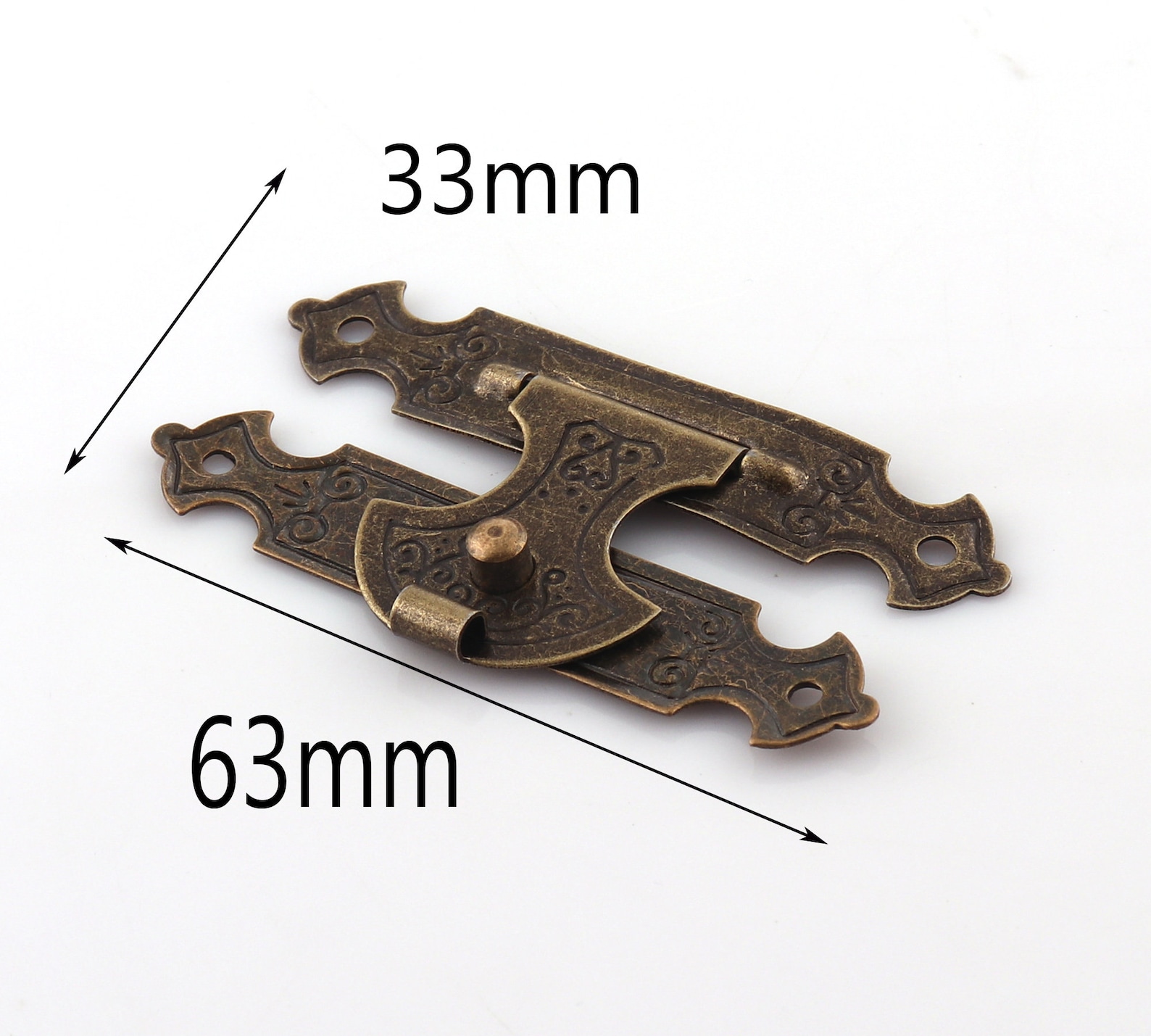 Antique Bronze Color Lock Latch small Box Hardware Jewelry | Etsy