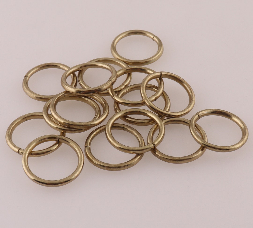 O Rings Metal Round-shaped Buckle Bronze Color Inner 15mm Welding Coil ...
