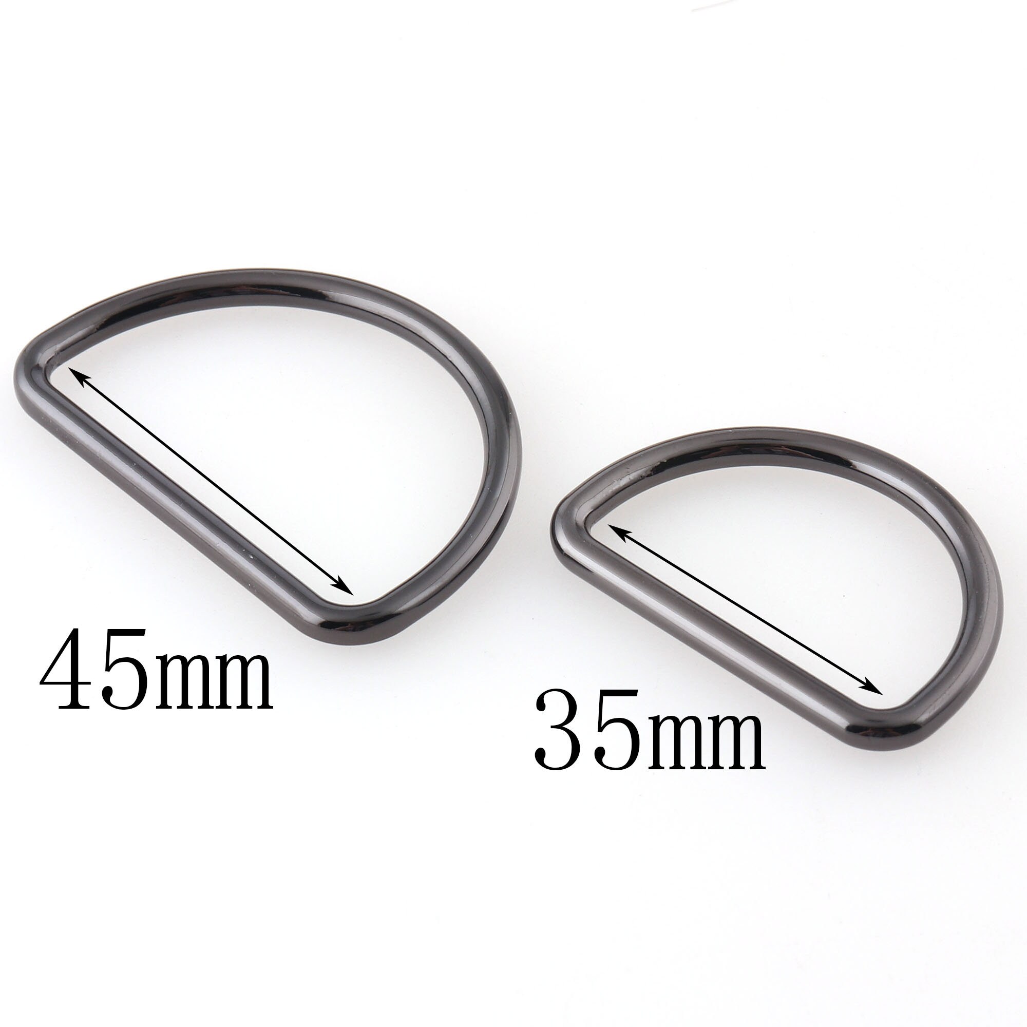 Gun Black D-rings More Size Metal D Rings D Loop Non Welded D Circles ...