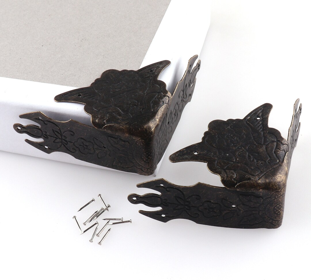Bronze Corner Protectors Wood Corner Decorative Corner Bracket Jewelry ...