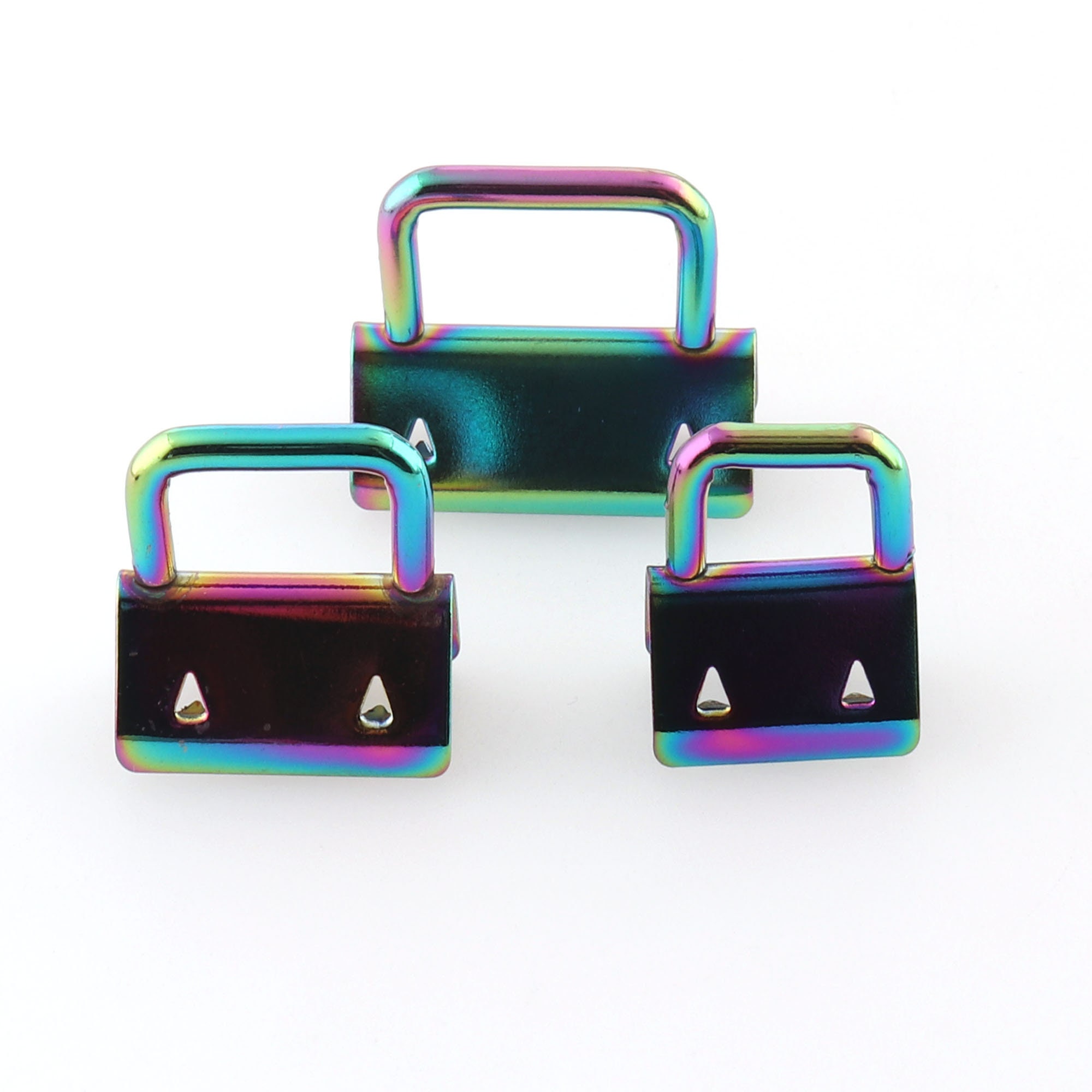 Rainbow Color Key Fob Hardware Buckle32mm/ 25mm/20mm Keychain Split ... Rainbow Color Key Fob Hardware Buckle32mm/ 25mm/20mm Keychain Split ...
