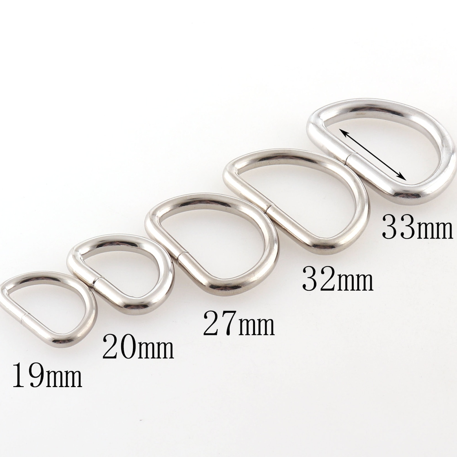 Metal D-ringsmore Size Silver D Rings 19mm-33mm D Loop - Etsy