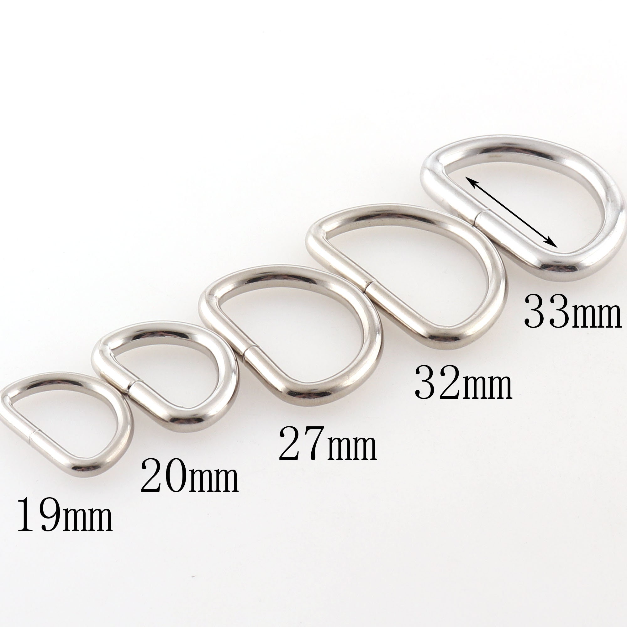 Metal D-ringsmore Size Silver D Rings 19mm-33mm D Loop | Etsy