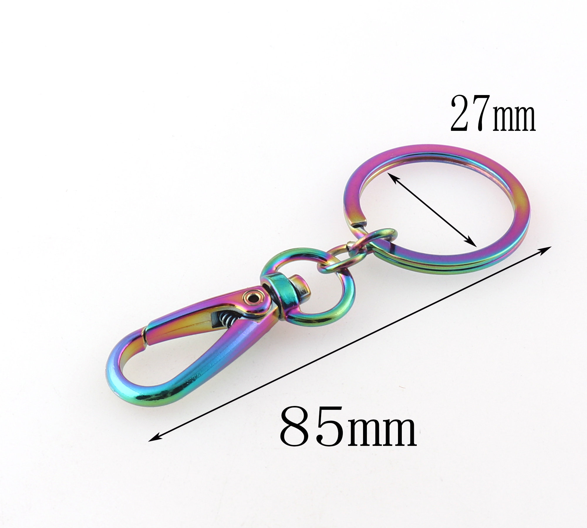 Swivel Hook Keychain With Key Rings Rainbow Includes Classic - Etsy