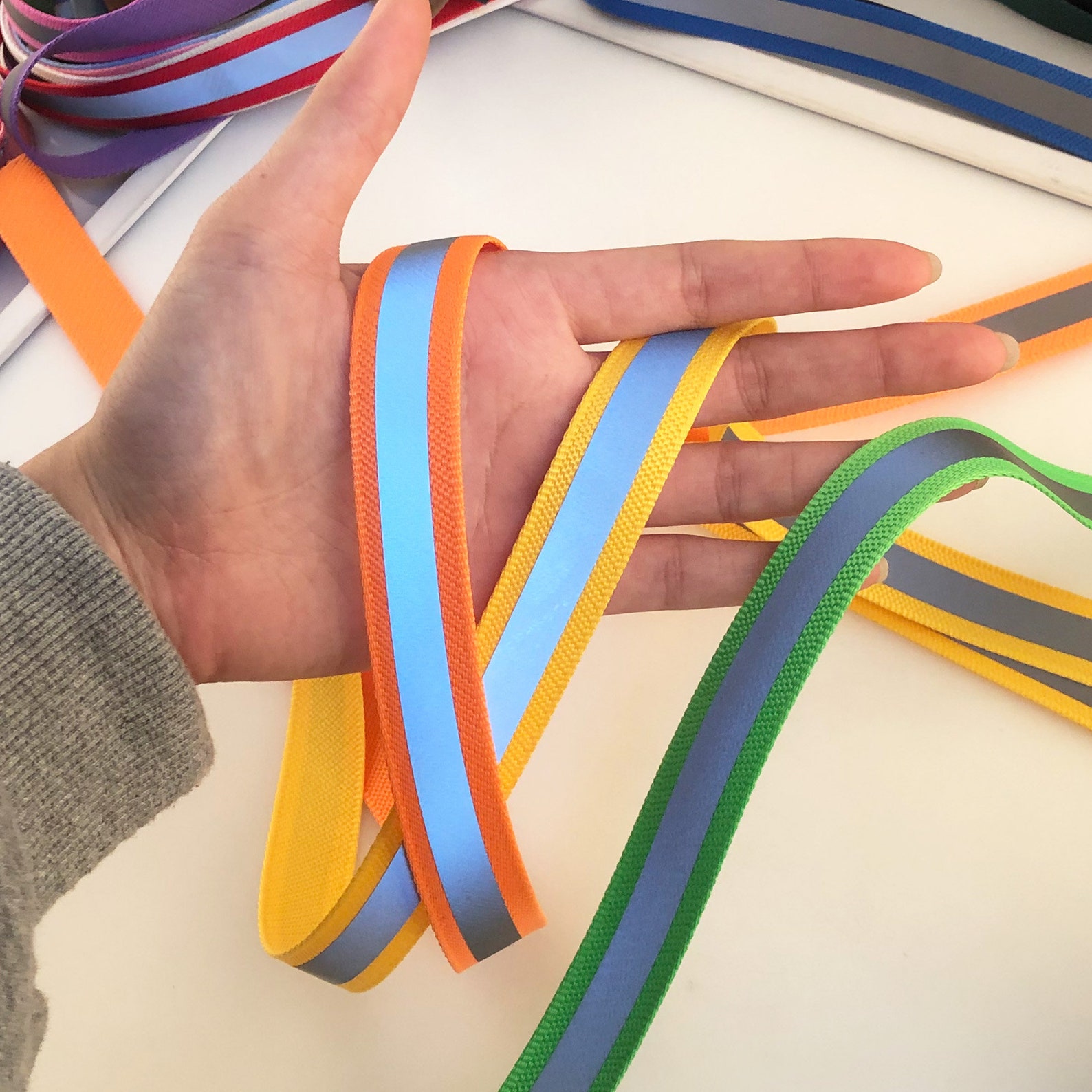 Reflective Stripe Ribbon Fabric Trim Wide Reflector Tape Reflector ...