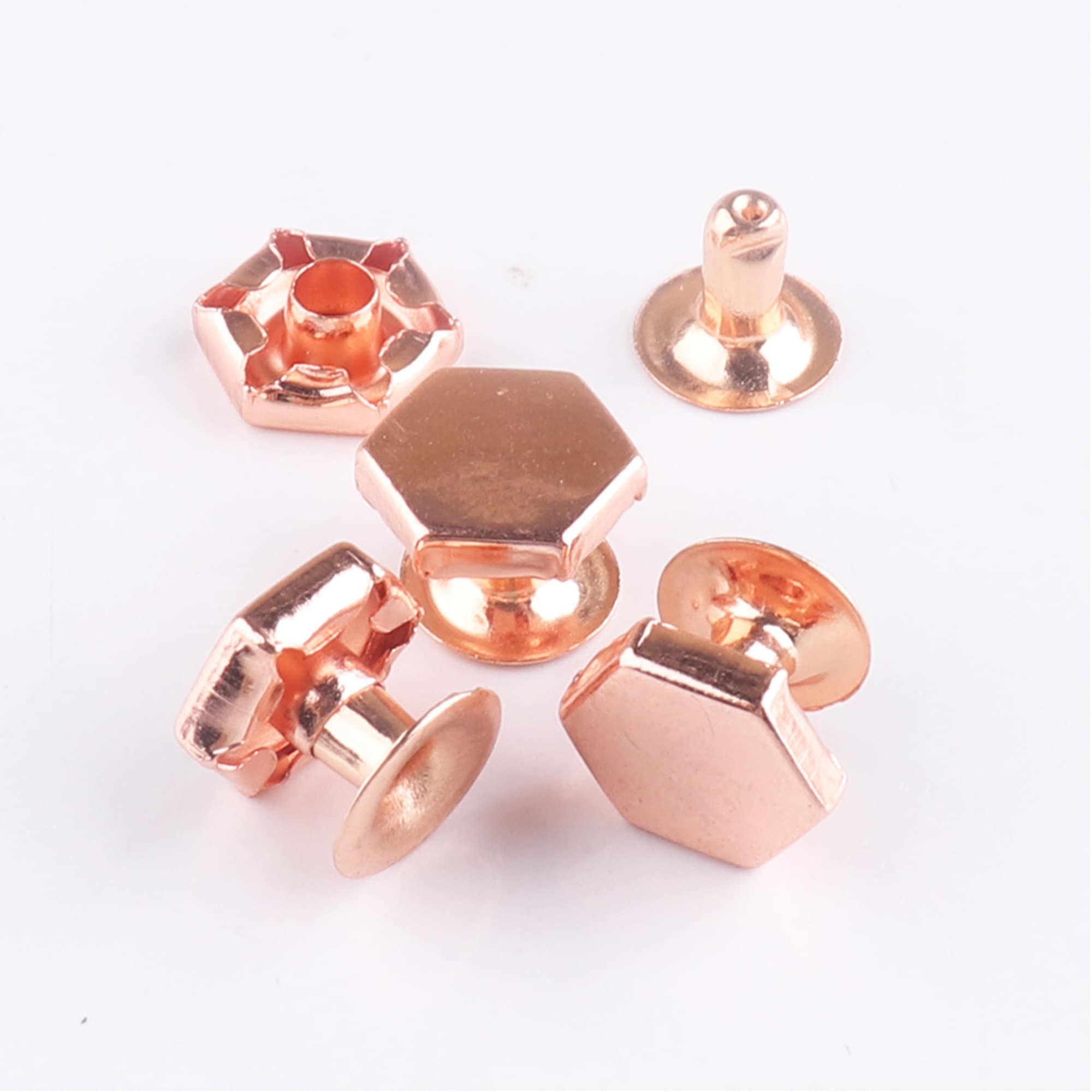 100 Sets Double Cap Rivets 88mm Rose Gold Stud Rapid Rivets Bag Shoes ...