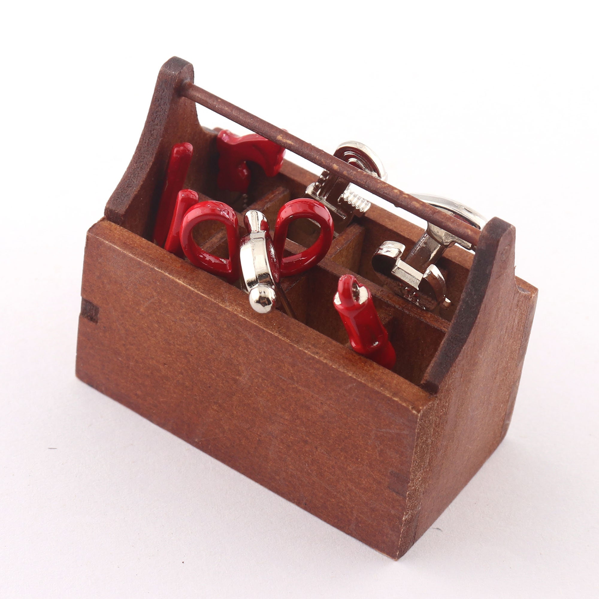 Dollhouse Miniature Tool Box and Tools,mini Tools Set of 8 for ...
