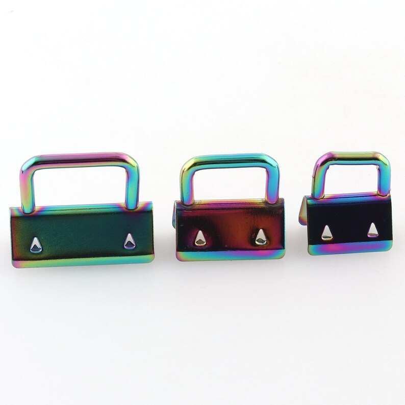 Rainbow Color Key Fob Hardware Buckle32mm/ 25mm/20mm Keychain Split ... Rainbow Color Key Fob Hardware Buckle32mm/ 25mm/20mm Keychain Split ...