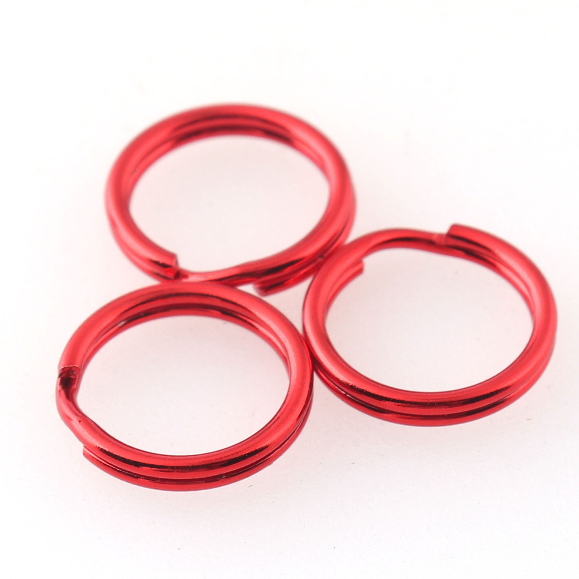 100pcs Mix Colors Key Rings Split Key Rings for 10mm Metal Key Chain ...