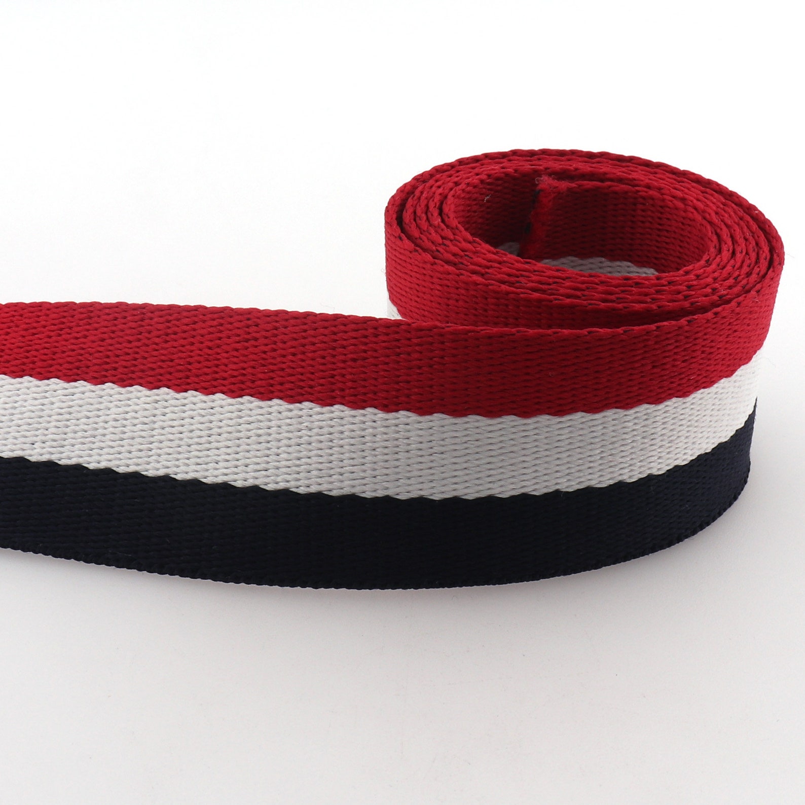 38mm 11/2 Red White Blue Striped Webbing High - Etsy UK