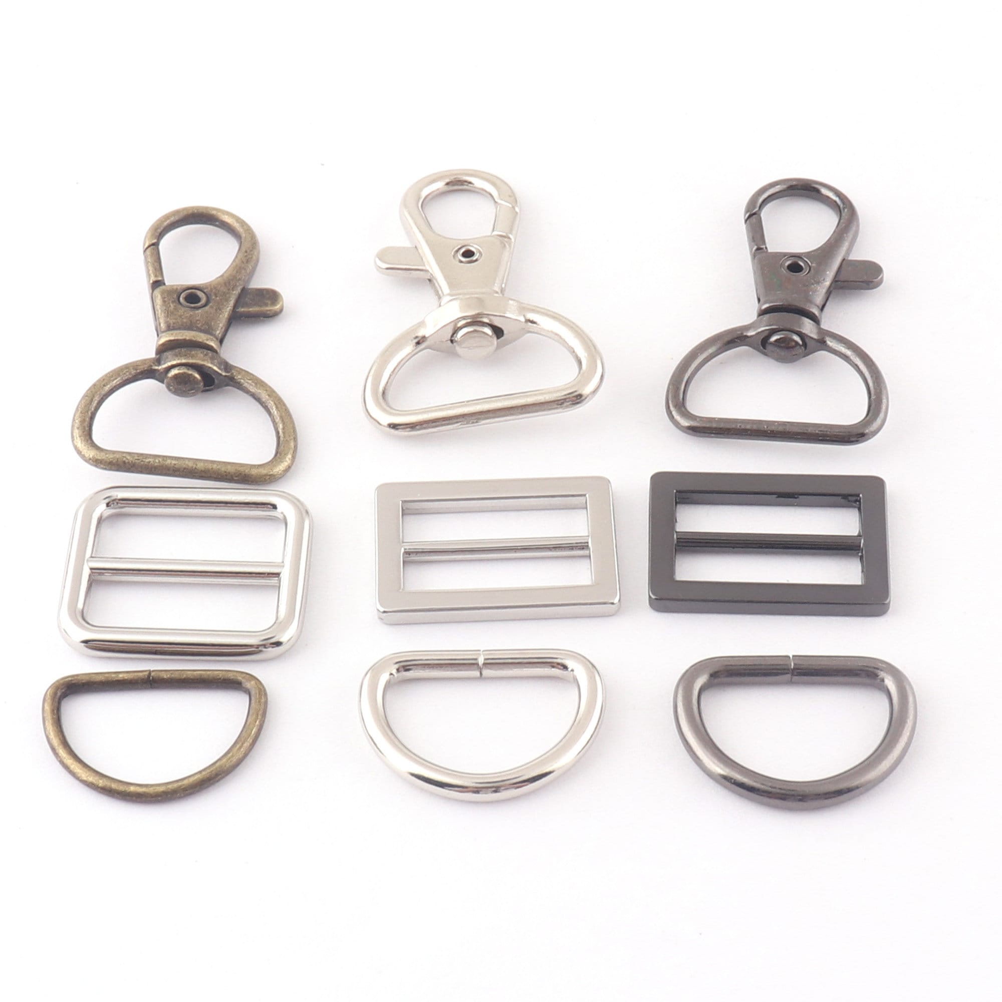 Bag Slider & D Rings Set Silver, Bag Making Supplies,bag Handles, Bag ...
