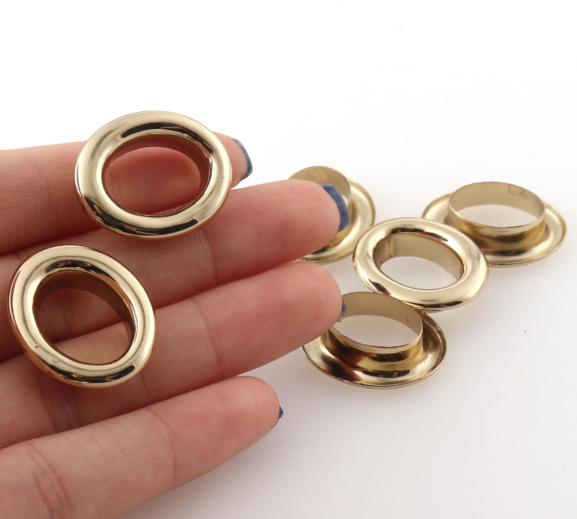 Gold Grommets Eyelets With Washers Oval Shaped Eyelets - Etsy