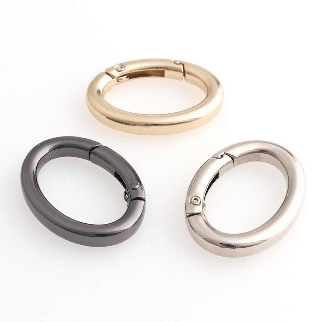 Metal Oval Spring Buckle Snap 29mm Gun Black Gold Openable Spring Gate ...