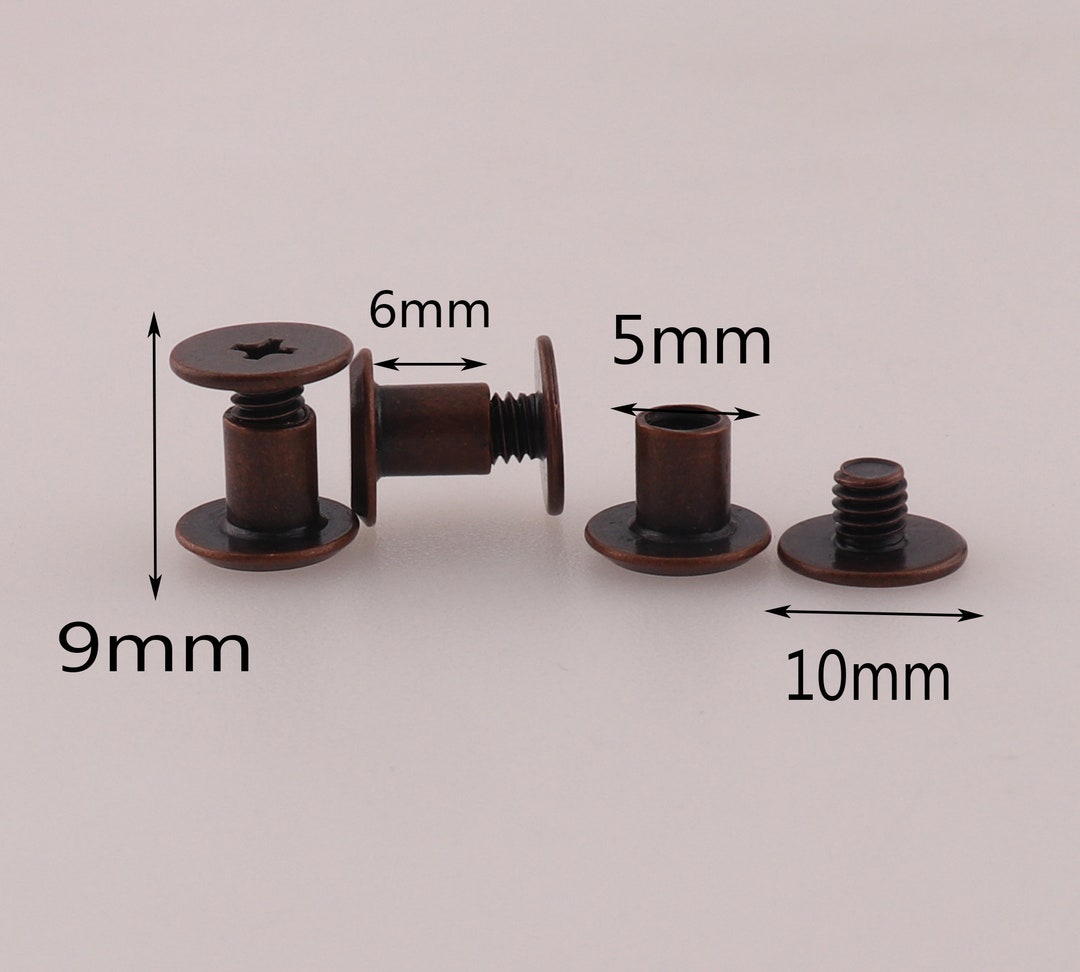 Screws and Post Solid Binding Leather Purse Craft Fasteners Screwbelt ...