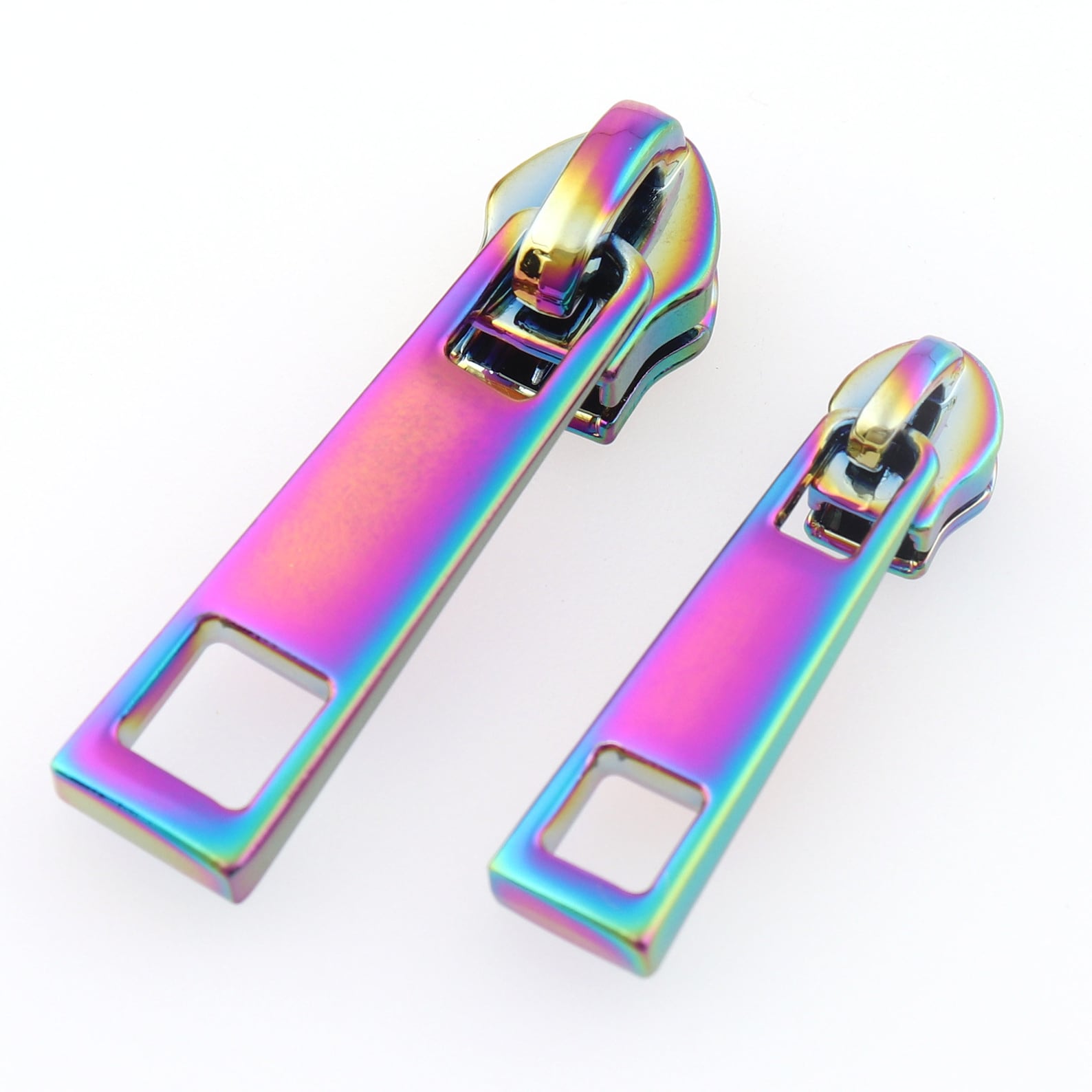 Alloy Rainbow Zipper Puller Slider 3 5 Iridescent Plating Accessory ...