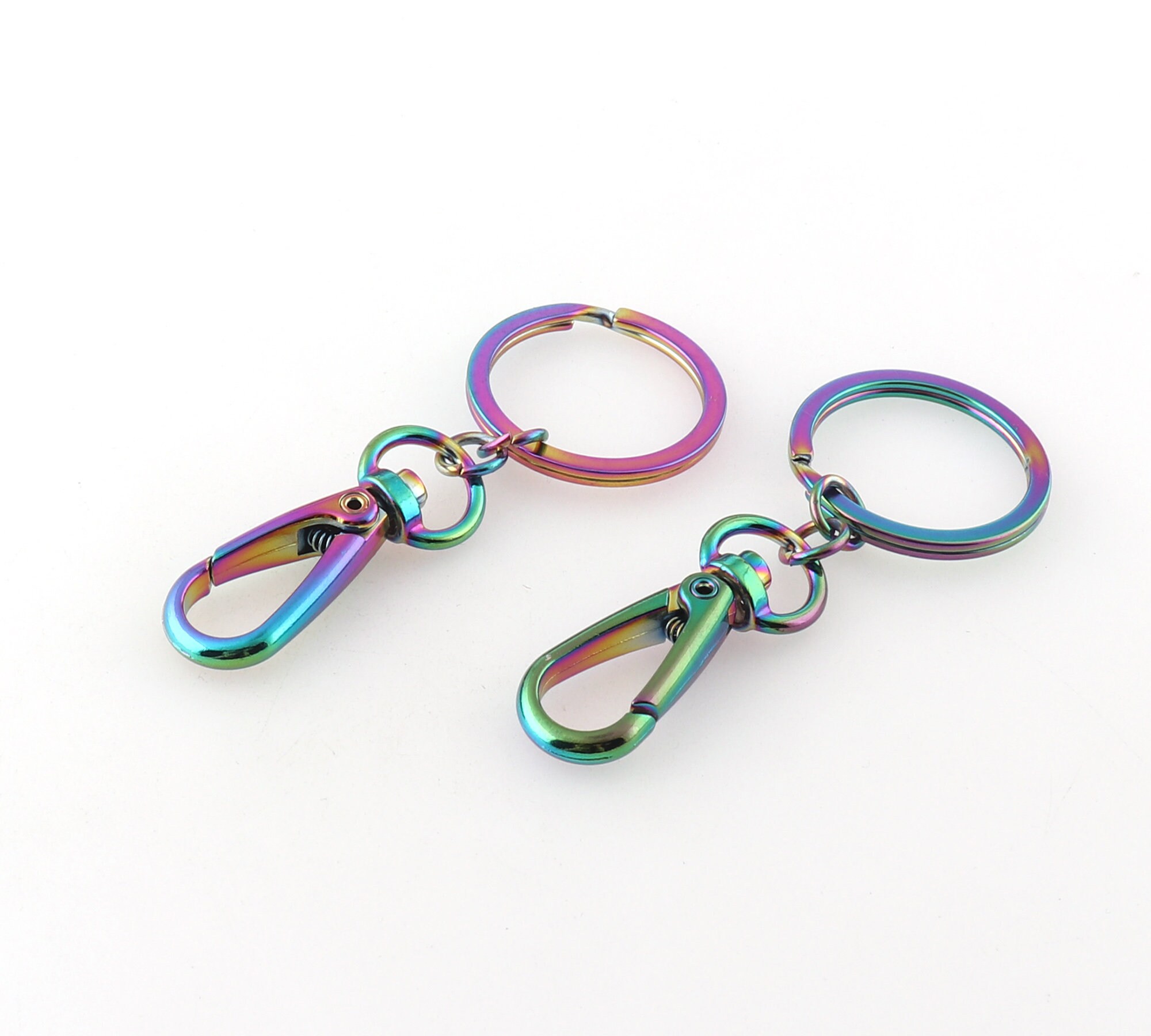 Swivel Hook Keychain With Key Rings Rainbow Includes Classic - Etsy