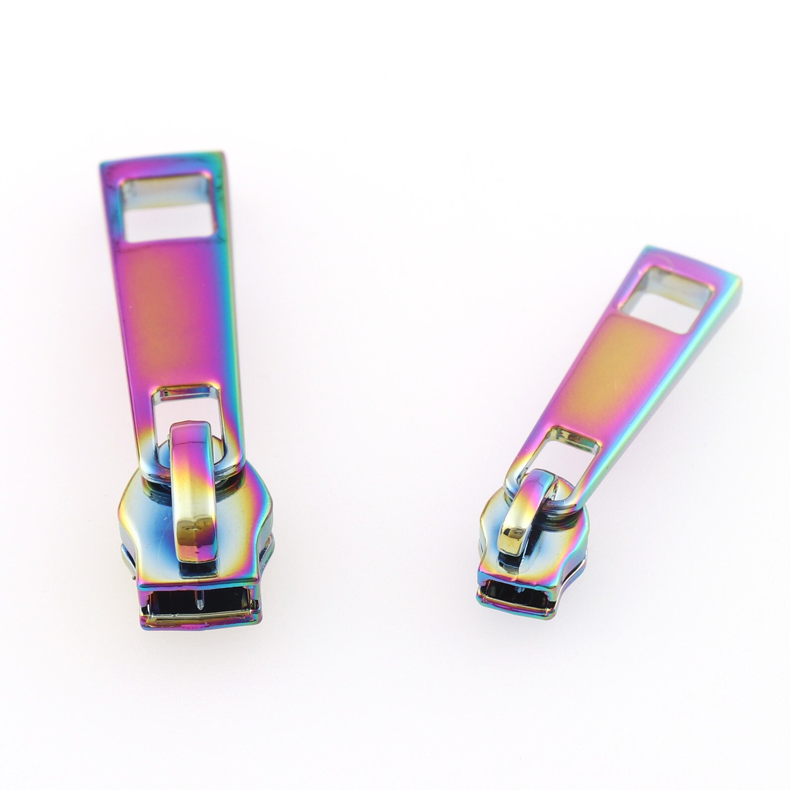Alloy Rainbow Zipper Puller Slider 3 5 Iridescent Plating Accessory ...