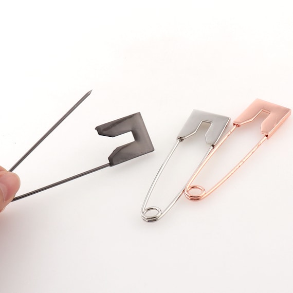Silver Rosegold Gunmetal Safety Pins sweater Pin Brooch Pin Metal Safety Pins huge Safety Pin Etsy Canada