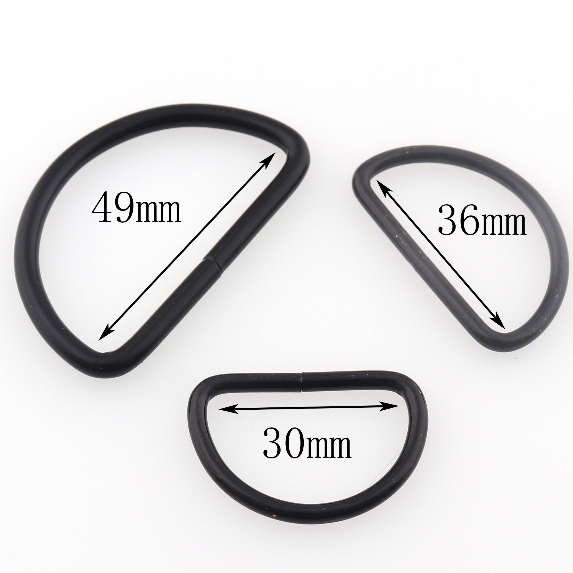 D Rings Black Metal Buckle Webbing Backpack Bag Parts - Etsy