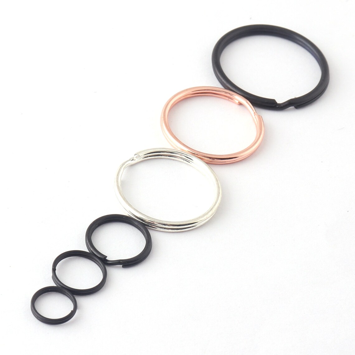 Mix Colors Key Rings Split Key Rings for 108mm Metal Key Chain Rings in ...