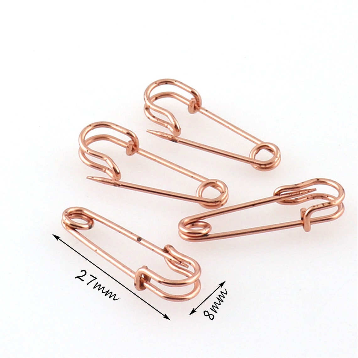 Stainless Steel Mini Safety Pins DIY Rustproof Buckle 27*8mm Pin Metal ...