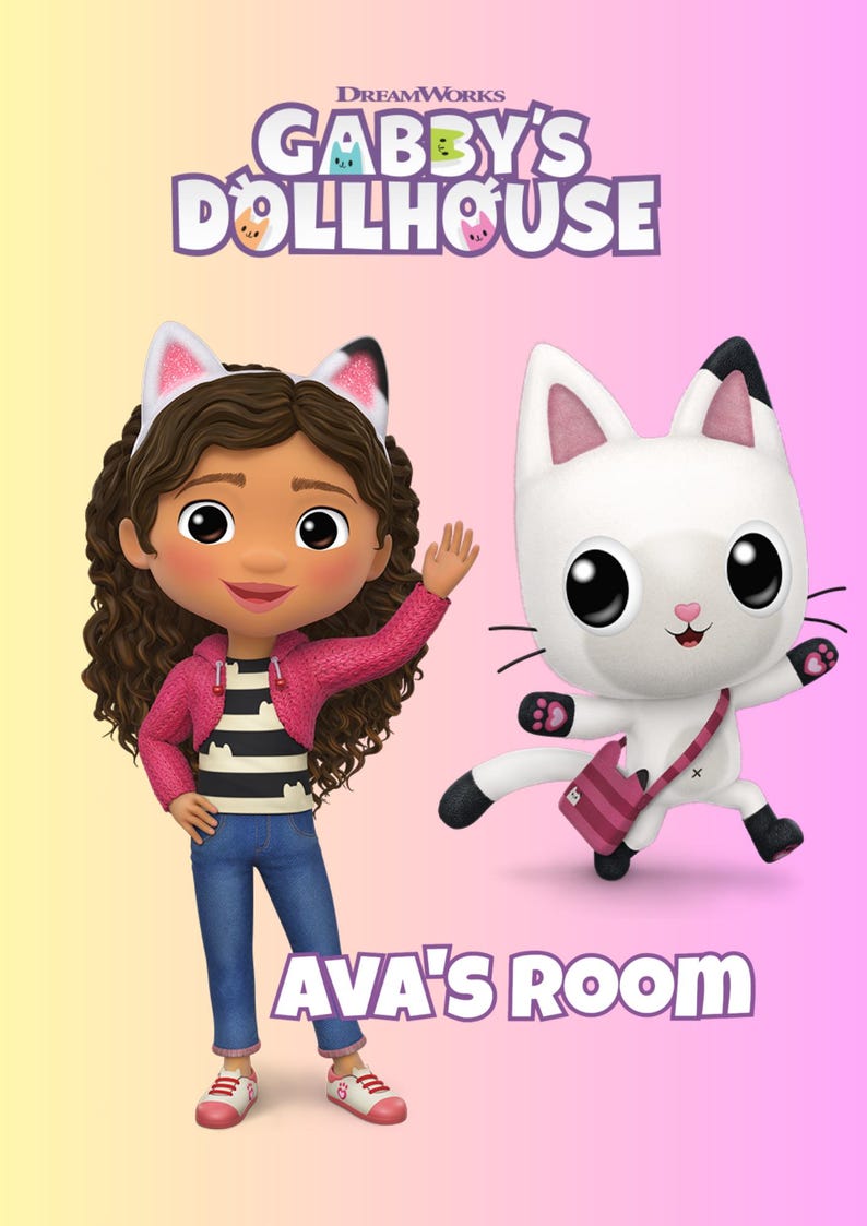 Gabby's Dollhouse A4 Poster Print - Gabby & Cat Rat, Mer Cat, Dj Catnip ...