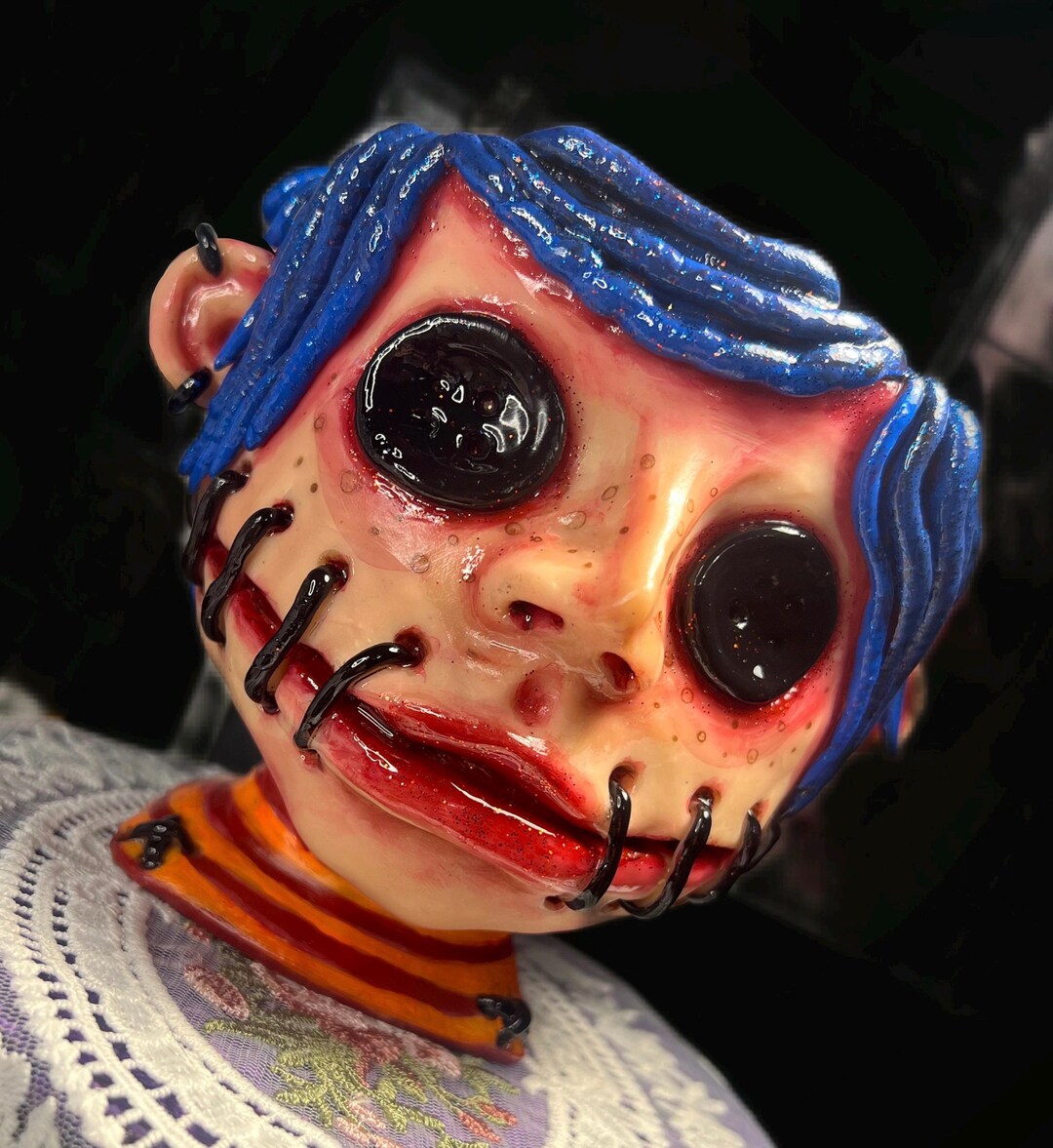 Coraline Inspired Clay Plant Pot - Etsy