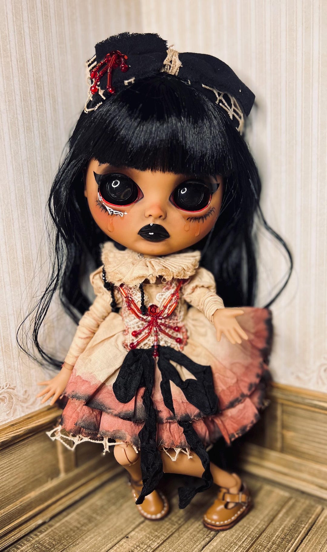 Custom Blythe Doll Scary Black Eyes | Horror Doll | READ DESCRIPTION - Etsy