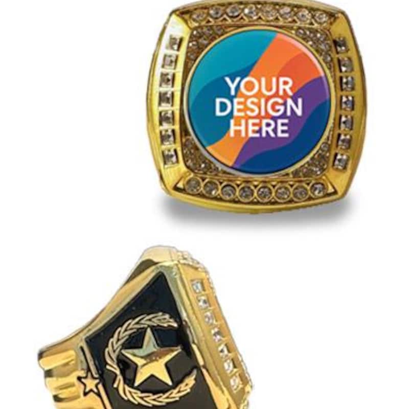 Initial Bling Rings - Etsy