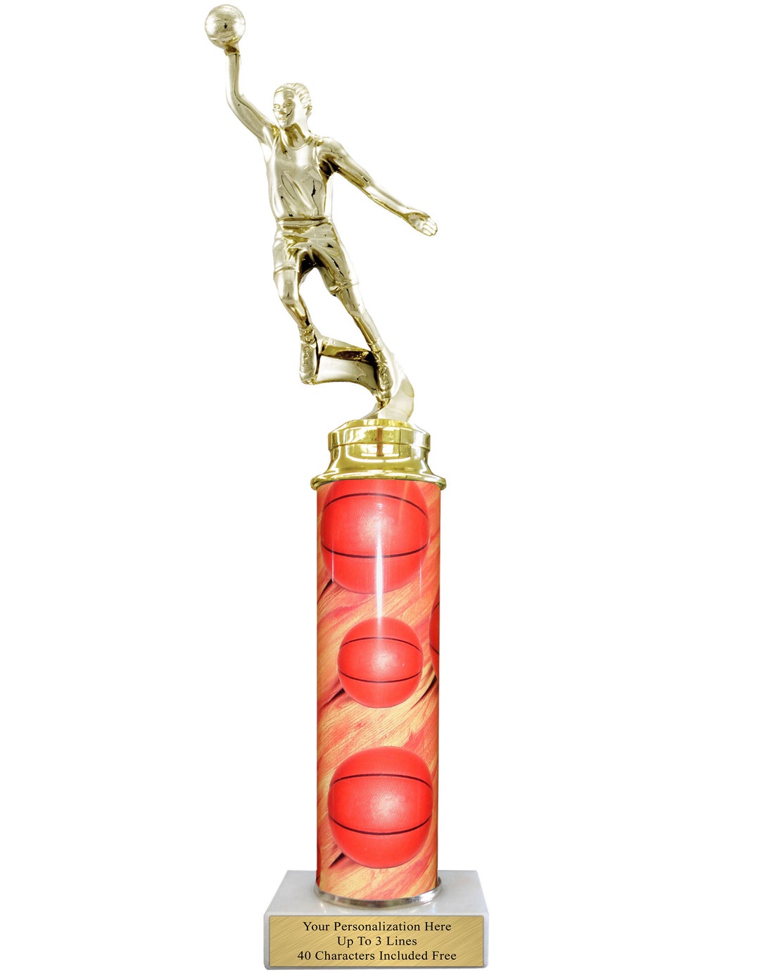 BASKETBALL Sport Ball Column Marble Base Award Series Trophiesby Trophy ...