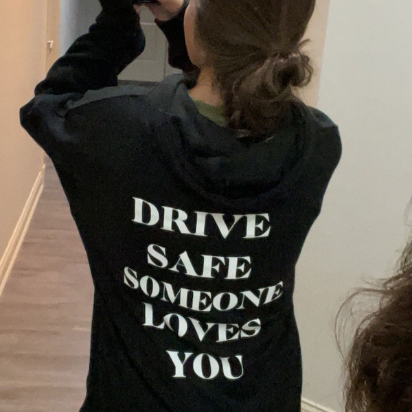 Drive Safe Someone Loves You Pink Hoodie - Etsy