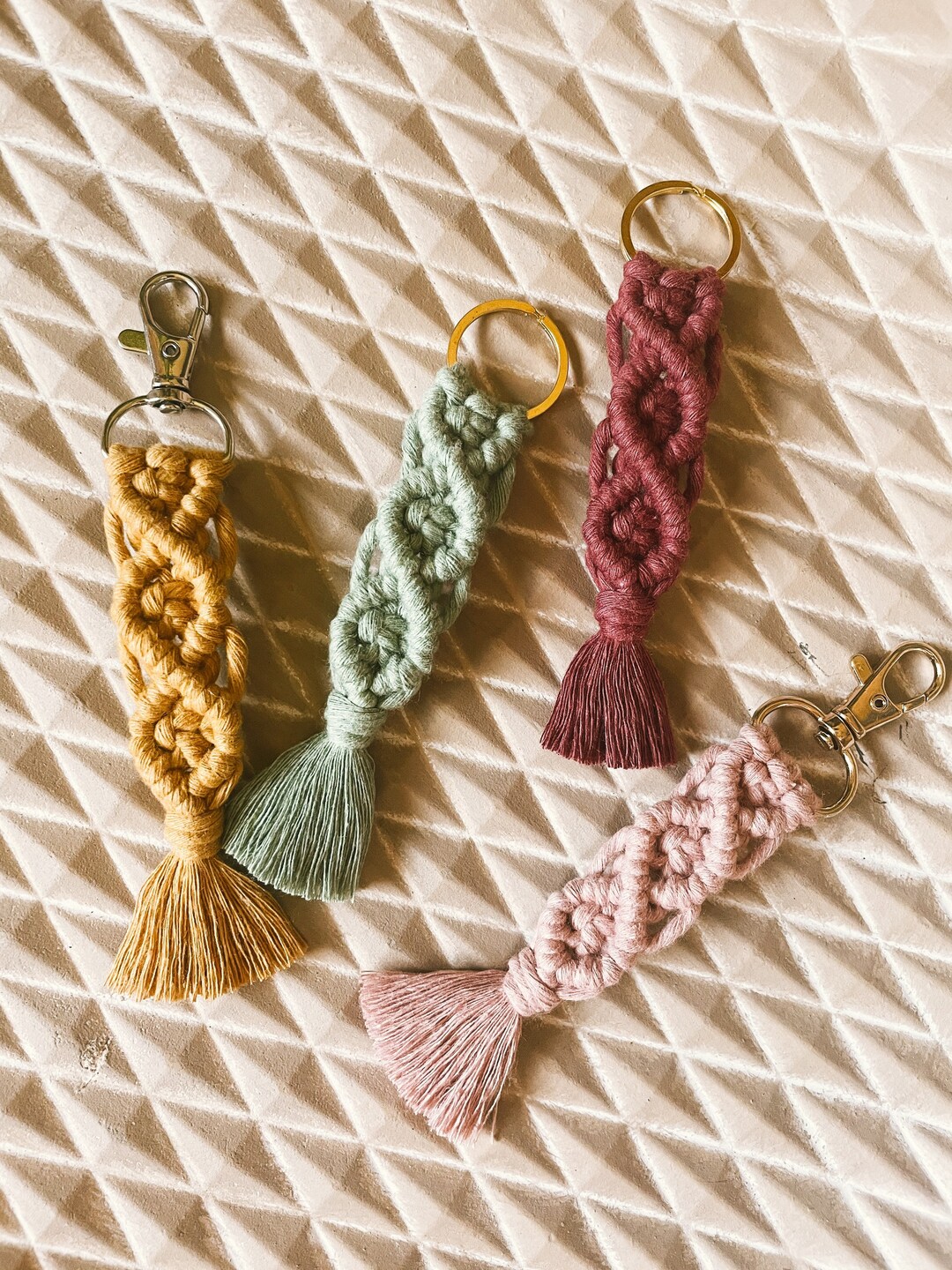 Macrame Keychain - Etsy