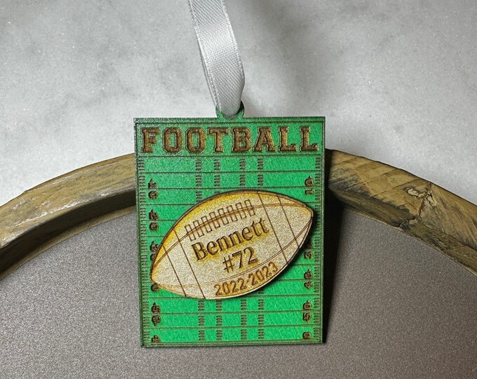 PERSONALIZED FOOTBALL Coach Gift - Football Helmet Artwork - Football ...