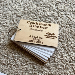 Custom Swim Coach Book Gift, Personalized Swimming Coach Thank You Gift ...